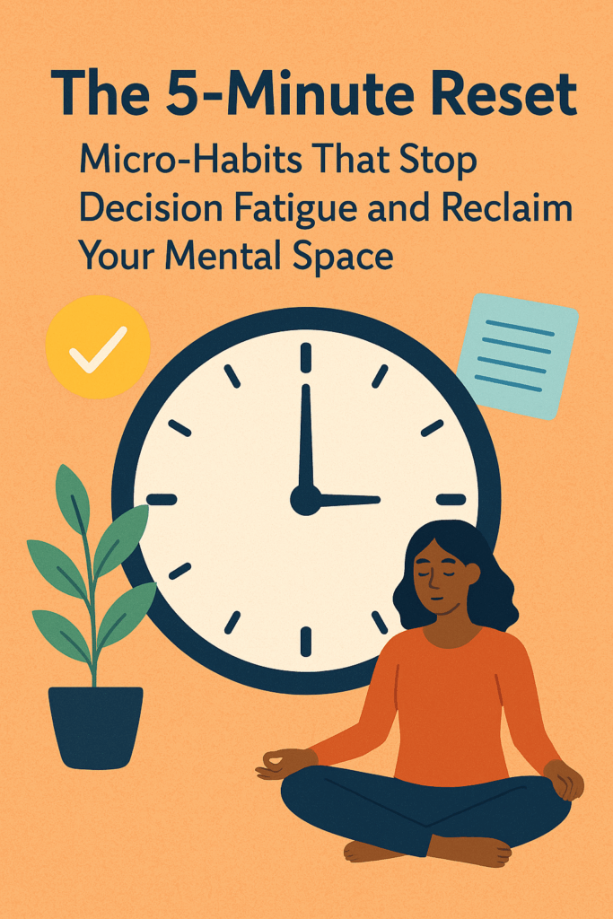 The 5-Minute Reset: Micro-Habits That Stop Decision Fatigue and Reclaim ...